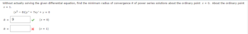 Solved Without actually solving the given differential | Chegg.com