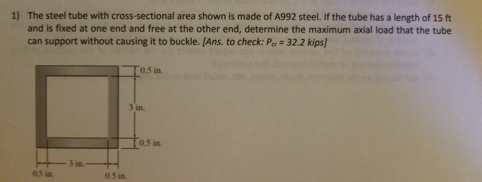 Solved The steel tube with cross-sectional area shown is | Chegg.com