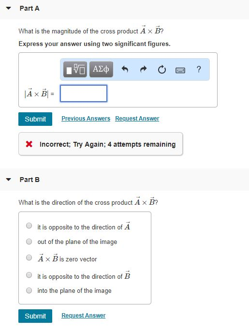 Solved: Evaluate The Cross Products A*B And C*D? Explanati... | Chegg.com