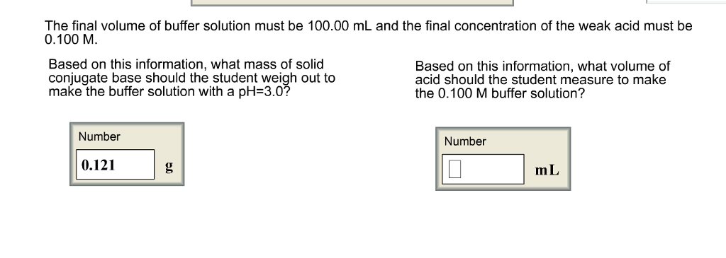 Solved A student must make a buffer solution with a pH of | Chegg.com