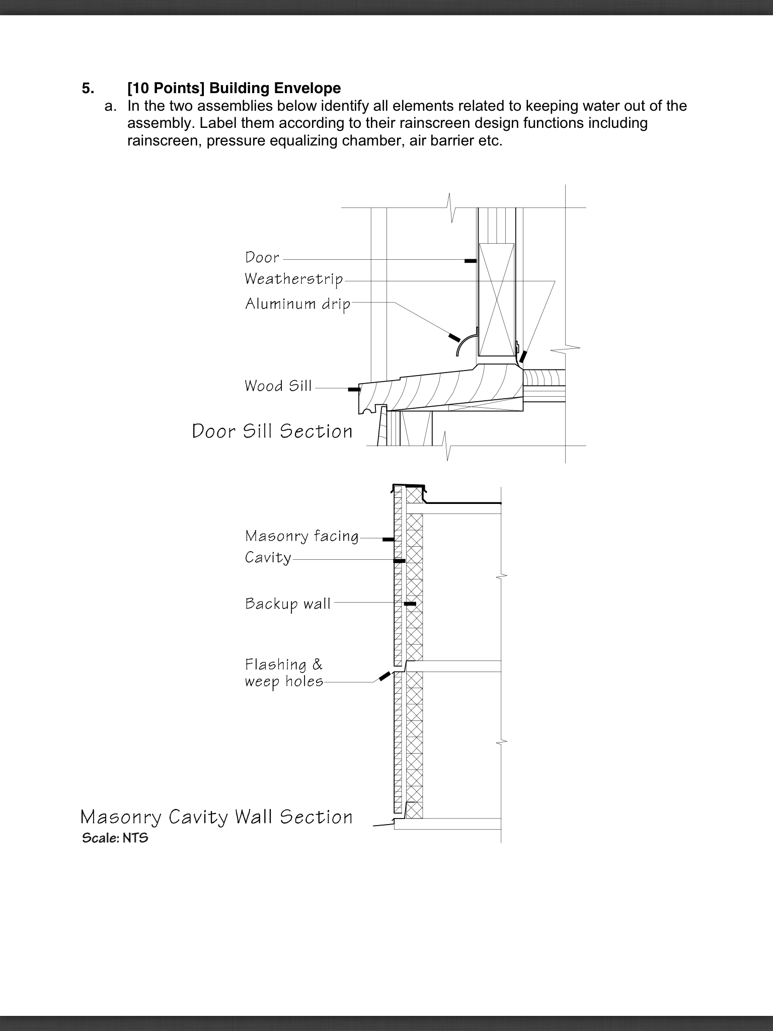 Solved Building Envelope In the two assemblies below | Chegg.com