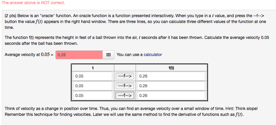 Solved The answer above is NOT correct. (2 pts) Below is an | Chegg.com