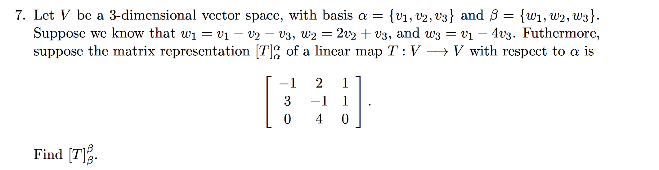 Solved Let V be a 3-dimensional vector space, with basis | Chegg.com