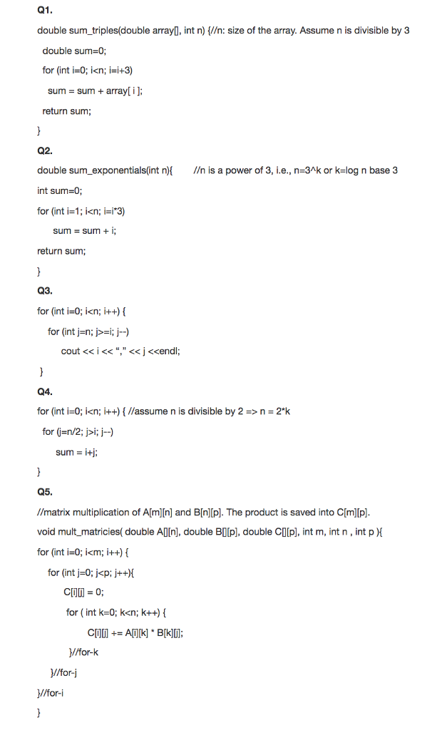 Solved double sum_triples(double array, int n) {//n: size of | Chegg.com