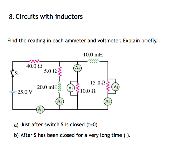 Solved: Find The Reading In Each Ammeter And Voltmeter. Ex... | Chegg.com