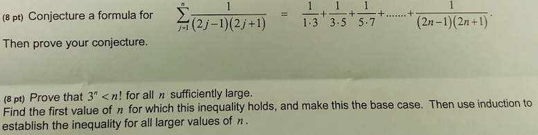 Solved Conjecture a formula for Then prove your conjecture. | Chegg.com