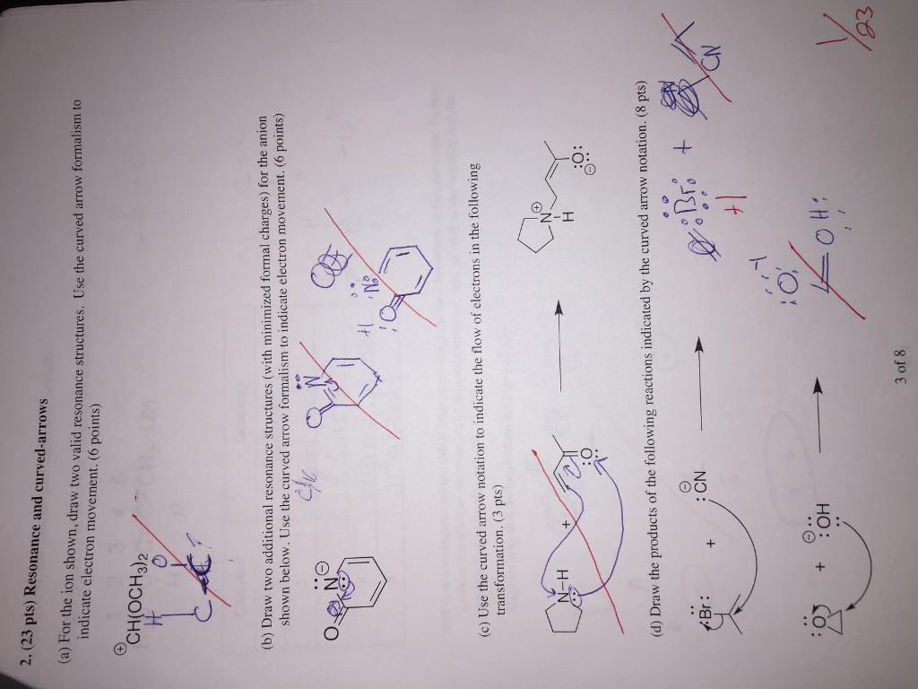 Solved For the ion shown, draw two valid resonance | Chegg.com