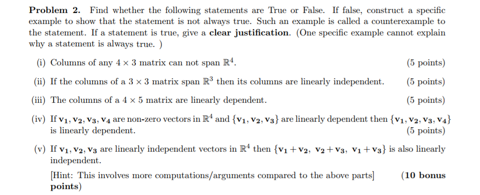 Solved Problem 2. Find whether the following statements are | Chegg.com