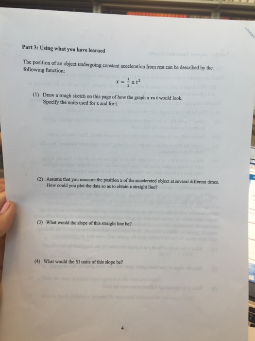 Solved The position of an object undergoing constant | Chegg.com