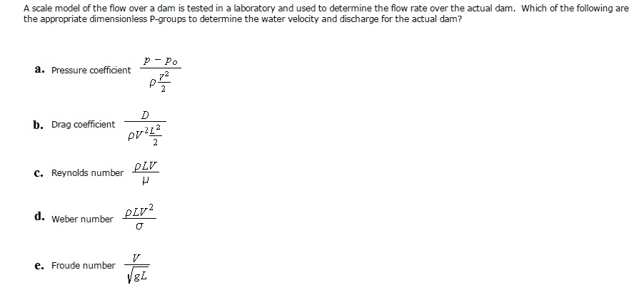Solved For flow in a pipe, the Reynolds number is defined as | Chegg.com
