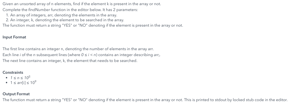 Solved Given an unsorted array of n elements, find if the | Chegg.com