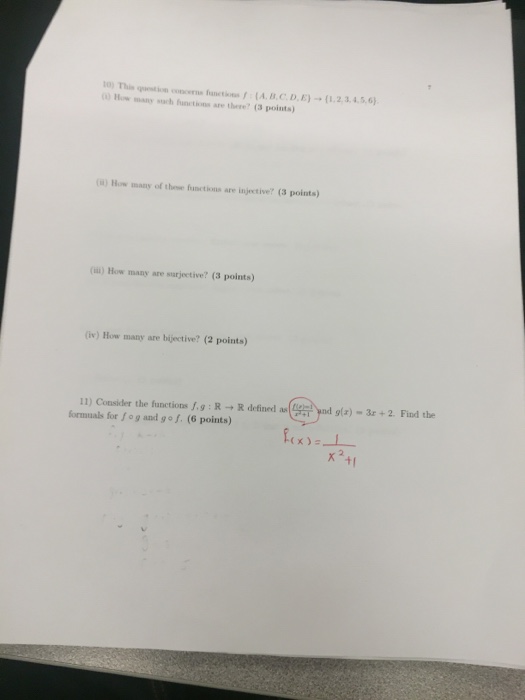 Solved This questions concerns functions f: {A, B, C, D, E} | Chegg.com