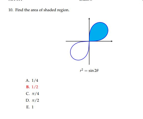 Solved Find the area of shaded region. r 2 = sin 2?, please | Chegg.com