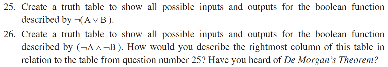 Solved Create a truth table to show all possible inputs and | Chegg.com