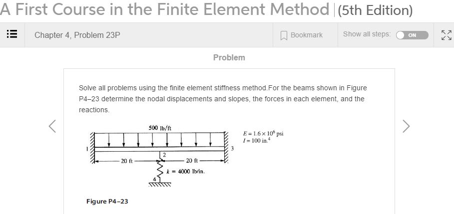 Solved Solve all problems using the finite element stiffness | Chegg.com