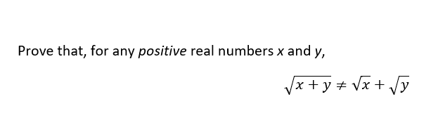 Solved Prove that, for any positive real numbers x and y, | Chegg.com