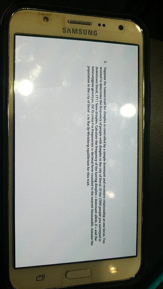 Solved Suppose the human trait for dimples is controlled by | Chegg.com