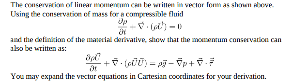 Conservation Of Linear Momentum Equation