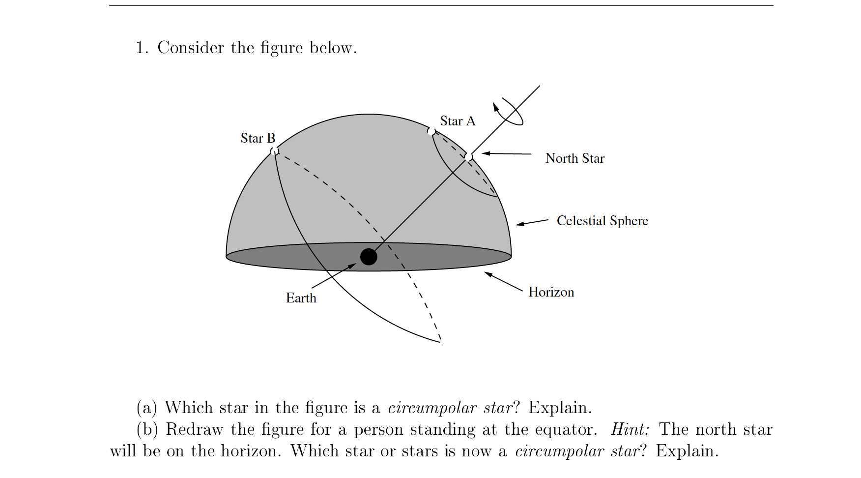 Solved 1. Consider the figure below.(a) Which star in the | Chegg.com