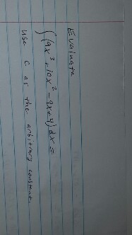 Solved Evaluate integral (9x^3 + 10 x^2 - 9x + 4) dx use c | Chegg.com