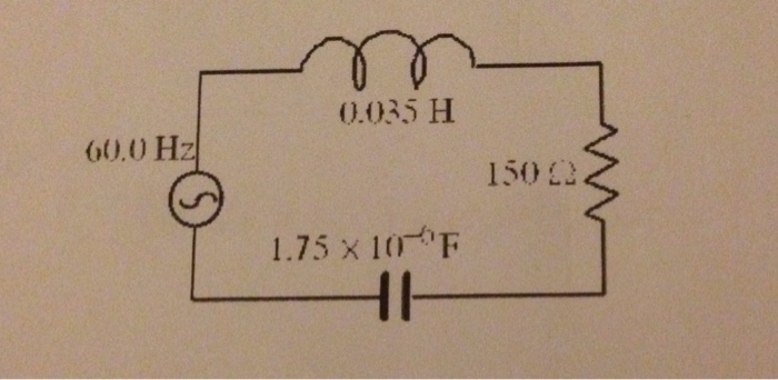 Solved An L C R Series Circuit Has An L 55 Mh Capacitance