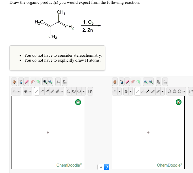 Solved Draw the organic product(s) you would expect from the | Chegg.com