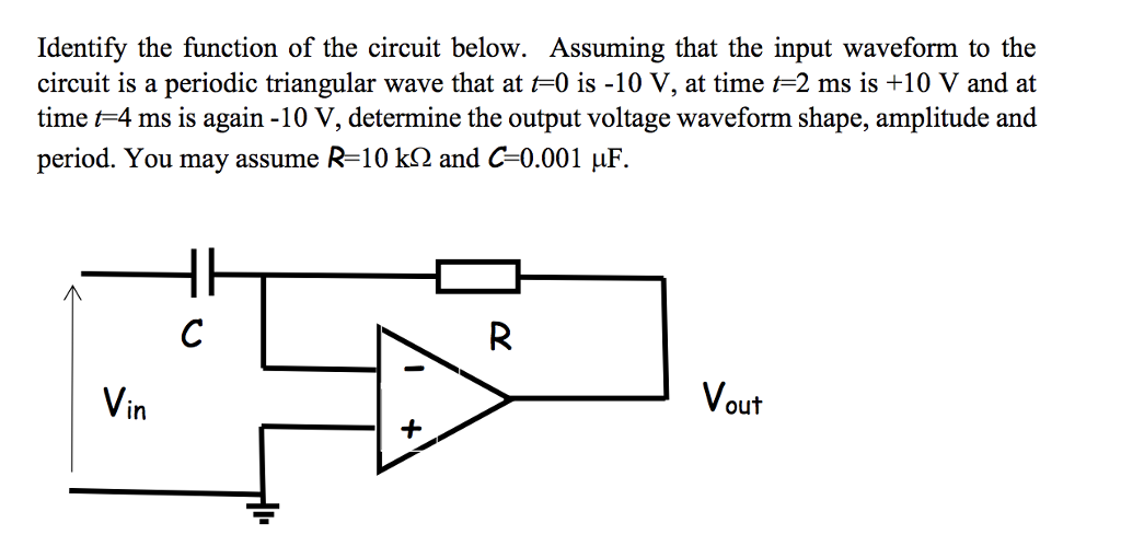 Solved Identify the function of the circuit below. Assuming | Chegg.com