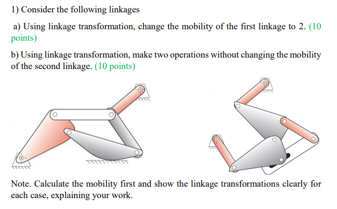Solved 1) Consider the following linkages a) Using linkage | Chegg.com