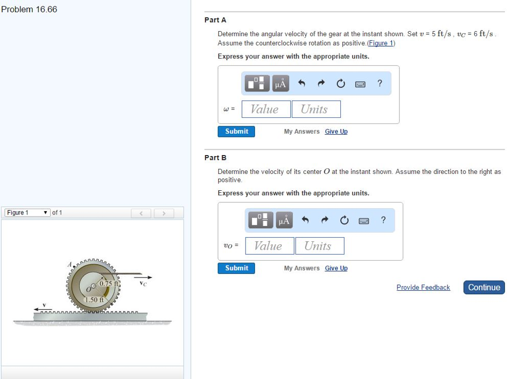 Solved Determine the angular velocity of the gear at the | Chegg.com