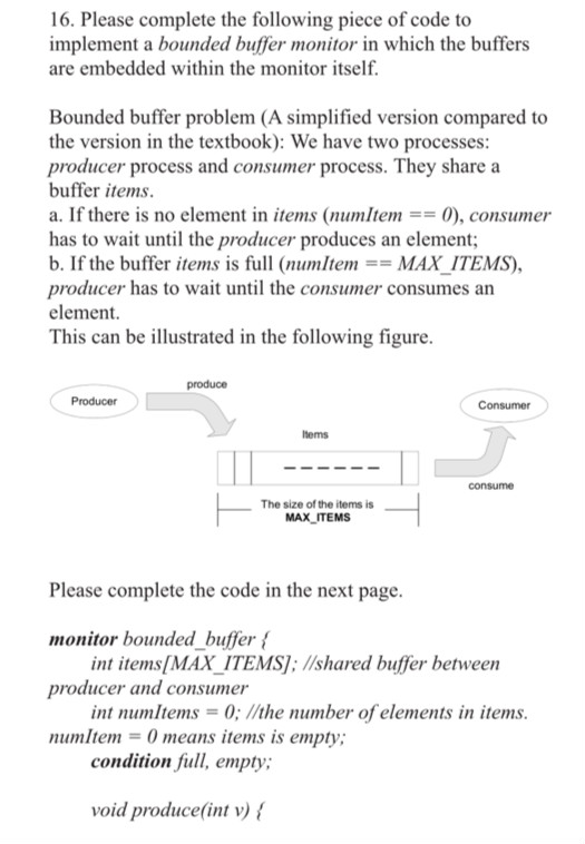 16. Please complete the following piece of code to | Chegg.com