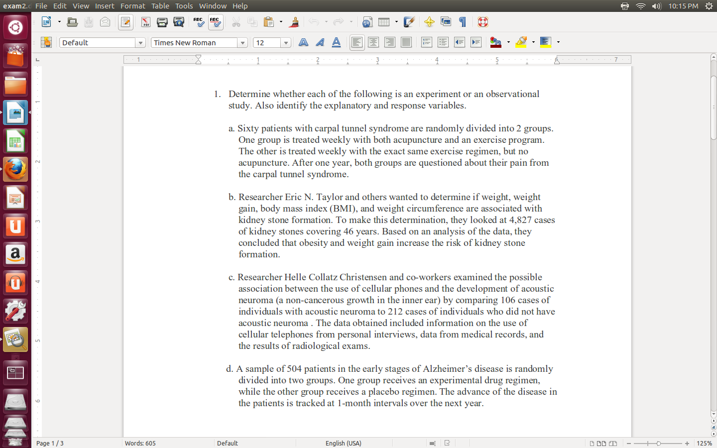 Solved Determine whether each of the following is an | Chegg.com