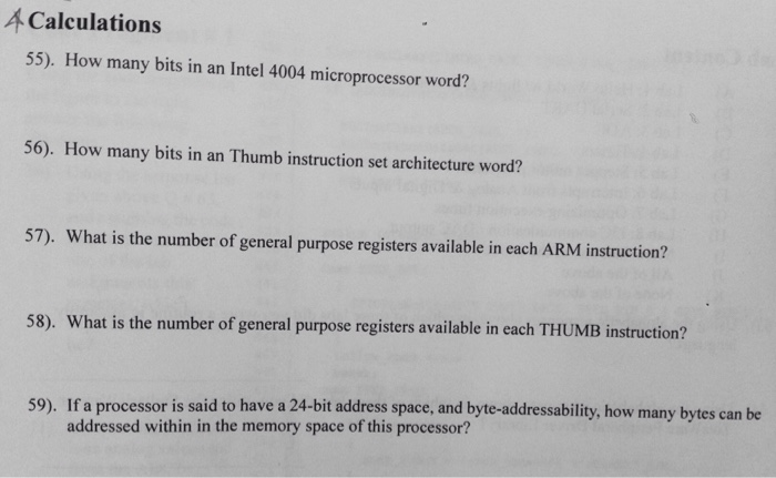 Solved How many bits in an Intel 4004 microprocessor word? | Chegg.com