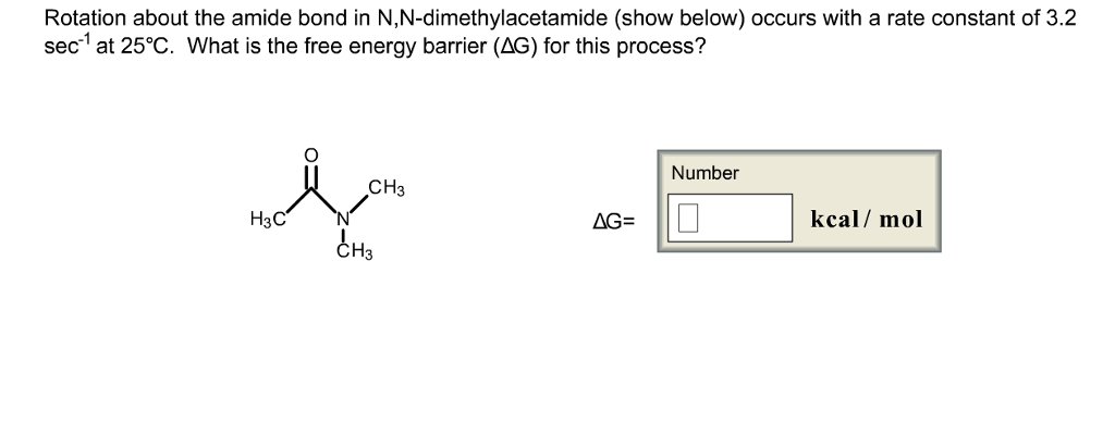 Solved Rotation about the amide bond in N, | Chegg.com