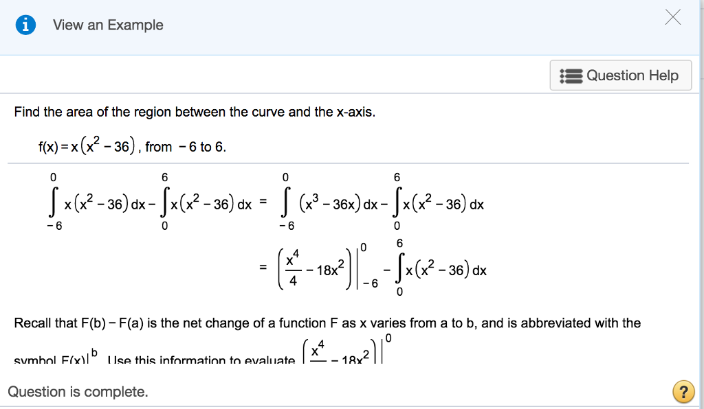 Solved 6.4.8 Find the area of the region between the curve | Chegg.com