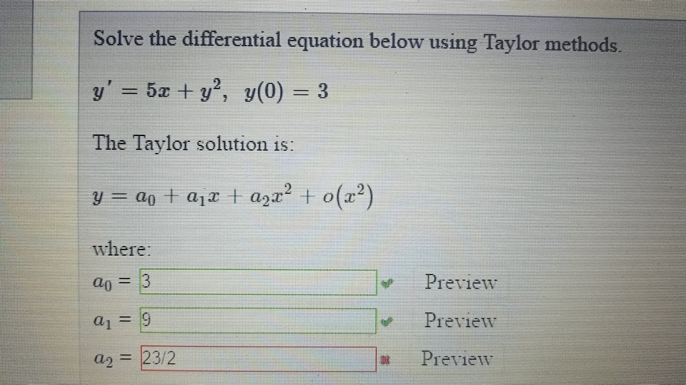 Solved Solve the differential equation below using Taylor | Chegg.com
