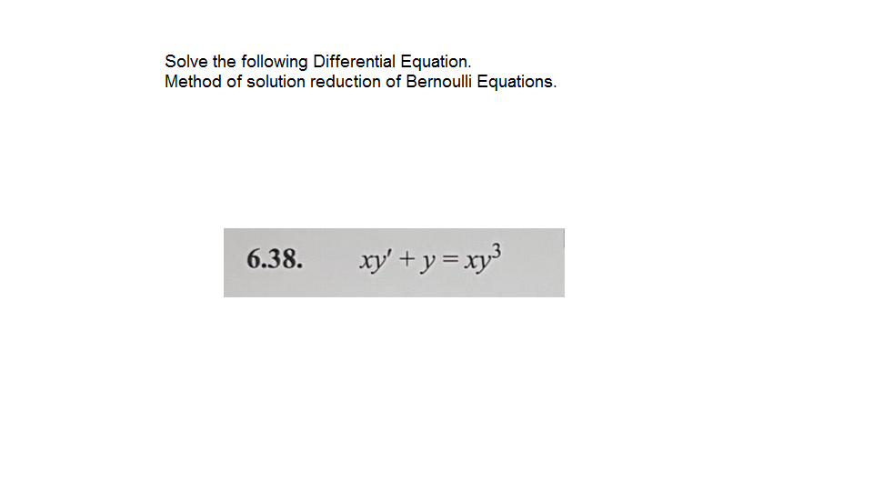 Solved Solve the following Differential Equation. Method of | Chegg.com