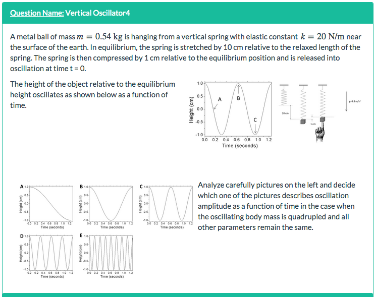 Solved Question Name: Vertical Oscillator4 A metal ball of | Chegg.com