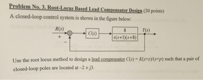 Solved Root-Locus Based Lead Compensator Design A | Chegg.com