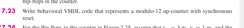 Solved flip-flops in the counter. Write behavioral VHDL code | Chegg.com