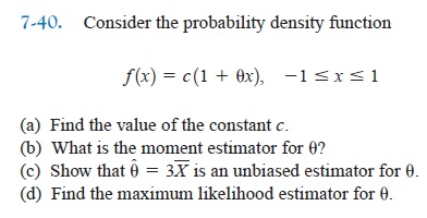 Solved Consider the probability density function f(x) = | Chegg.com