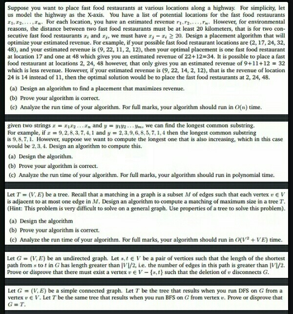 Solved Suppose you want to place fast food restaurants at | Chegg.com