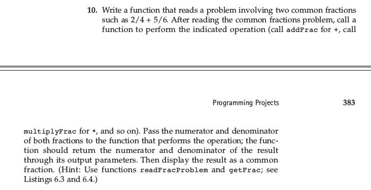 Solved 10 Write A Function That Reads A Problem Involving 6237