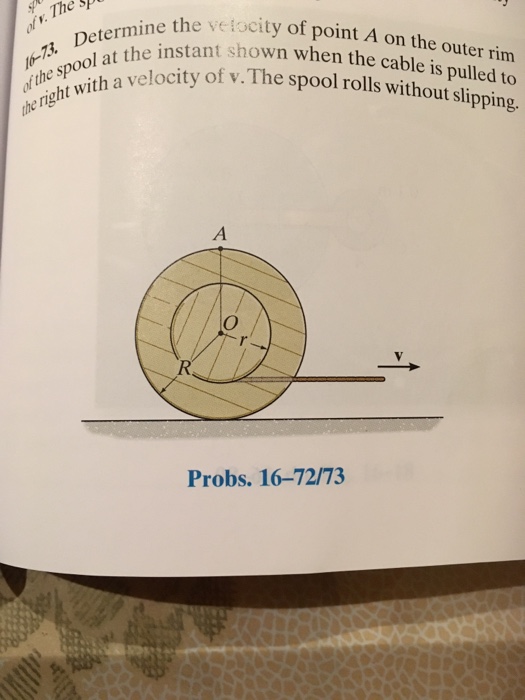 Solved Determine the velocity of point A on the outer rim of | Chegg.com