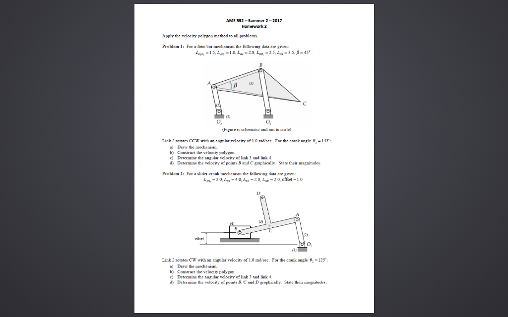 Solved Apply the velocity polygon method to all problems. | Chegg.com