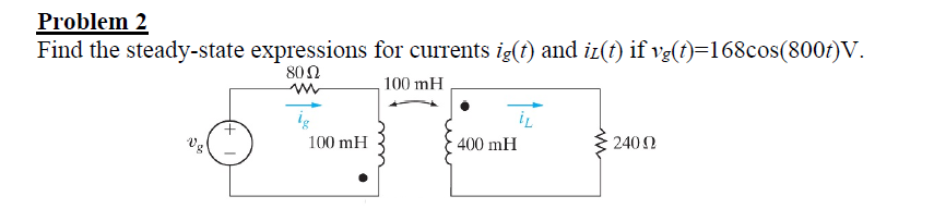 Solved Find the steady-state expressions for currents i_g(t) | Chegg.com
