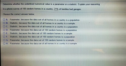 Solved determine whether the underlined numerical value is a | Chegg.com