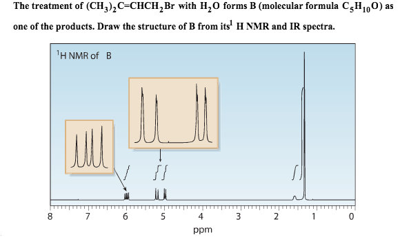 Solved The treatment of (CH3)2C=CHCH2Br with H20 Forms B | Chegg.com