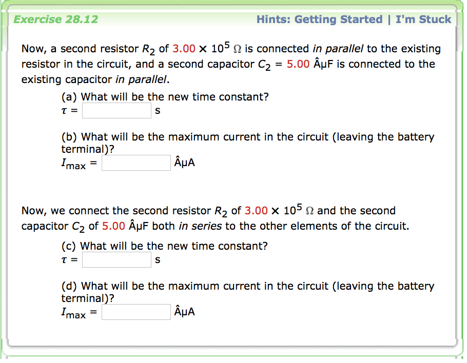 Solved Exercise 28.12 Hints: Getting Started | I'm Stuck | Chegg.com