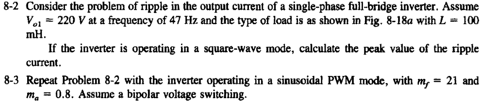 Solved 8-2 Consider the problem of ripple in the output | Chegg.com