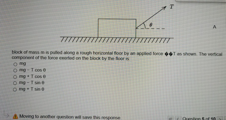 Solved block of mass m is pulled along a rough horizontal | Chegg.com